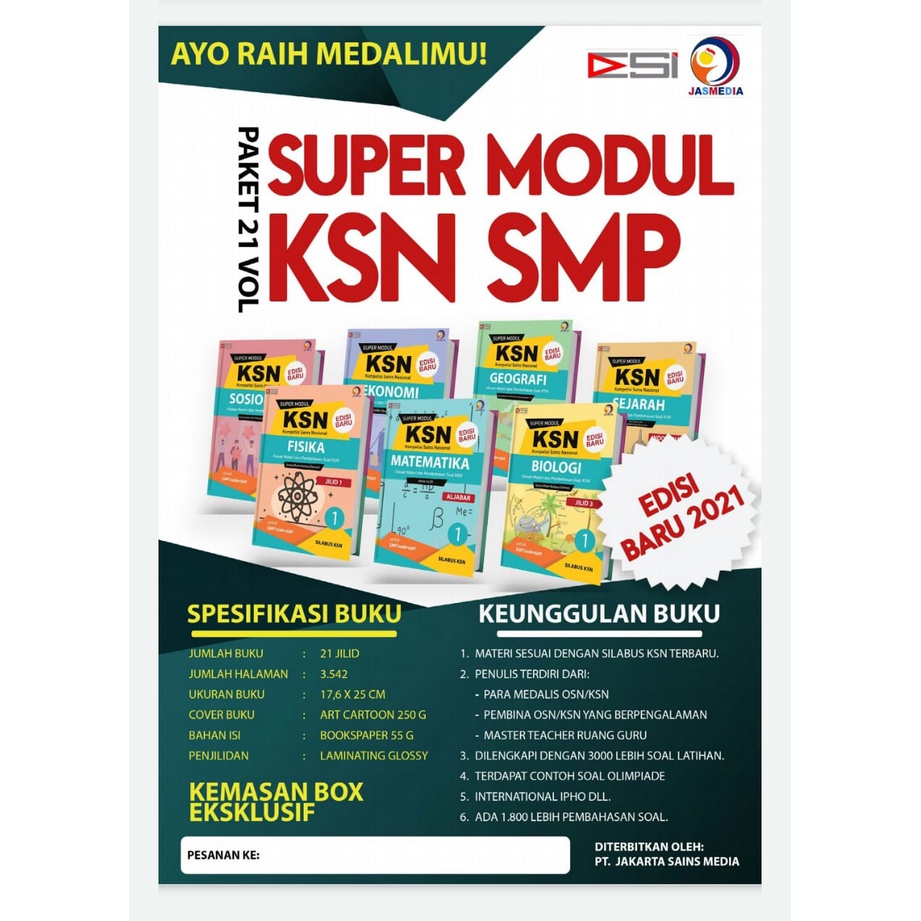 Jual PAKET 21 VOLUME SUPER LENGKAP KSN OSN OLIMPIADE SMP/MTs TERBARU 2021 | 21 BUKU SOAL ...