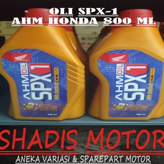 Jual Oli Motor Merk AHM Honda SPX-1 Honda SAE 10w30 Ukuran 0.8 Liter ...
