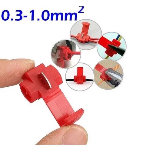 Jual A305 Red Scotch Lock Quick Splice 0.3mm - 1.0mm Wire Connector ...