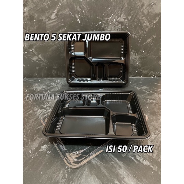 Jual [ADA HARGA GROSIR!] ISI 50set - Mika Bento 5 Sekat Jumbo - Bento ...