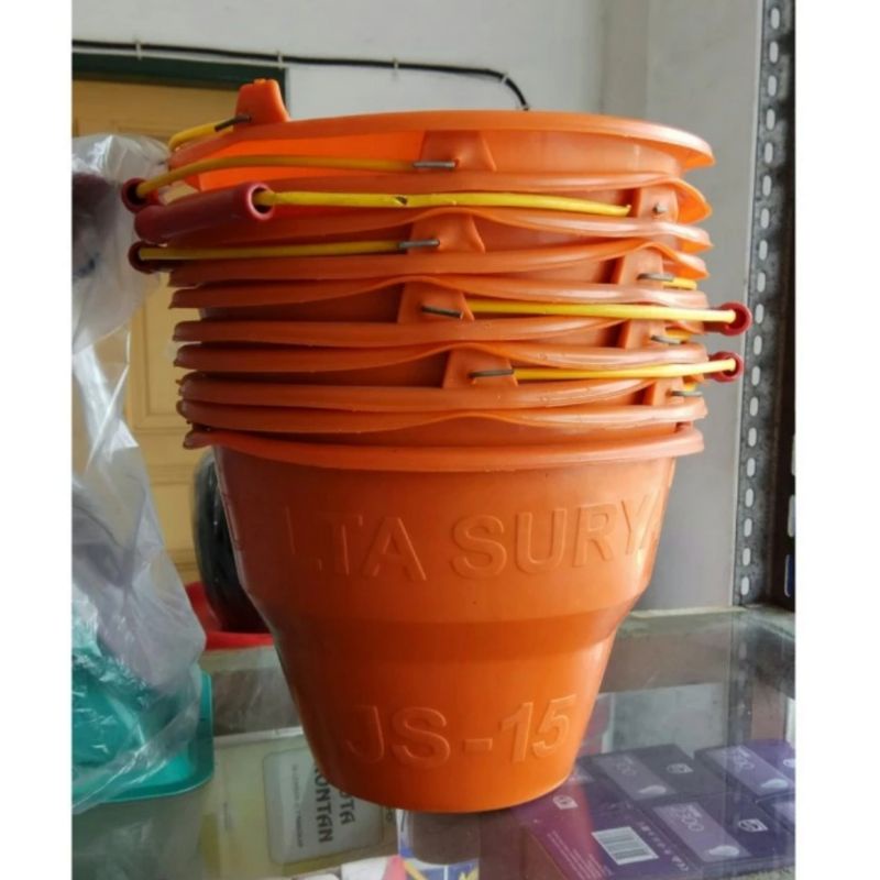 Jual Ember Cor Anti Pecah Orens Orange Oranye Timba Cor Kecil plastik ...