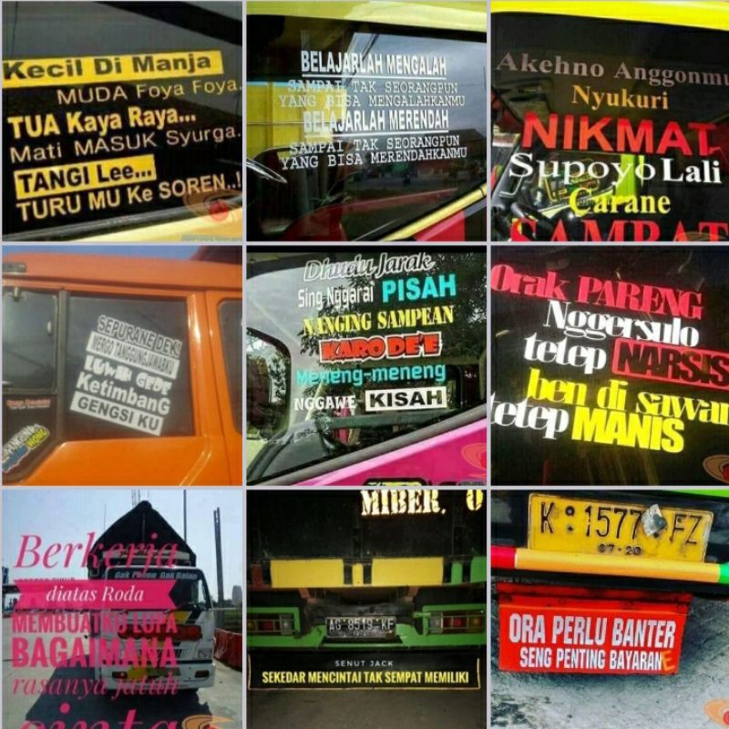 Jual Cutting sticker lucu untuk kaca mobil kata" lucu buat di mobil ...