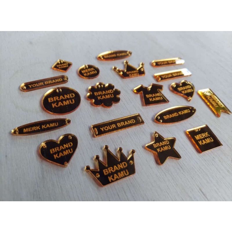 Jual Label Hijab Acrylic / Label Akrilik / Label Brand Akrilik Custom ...