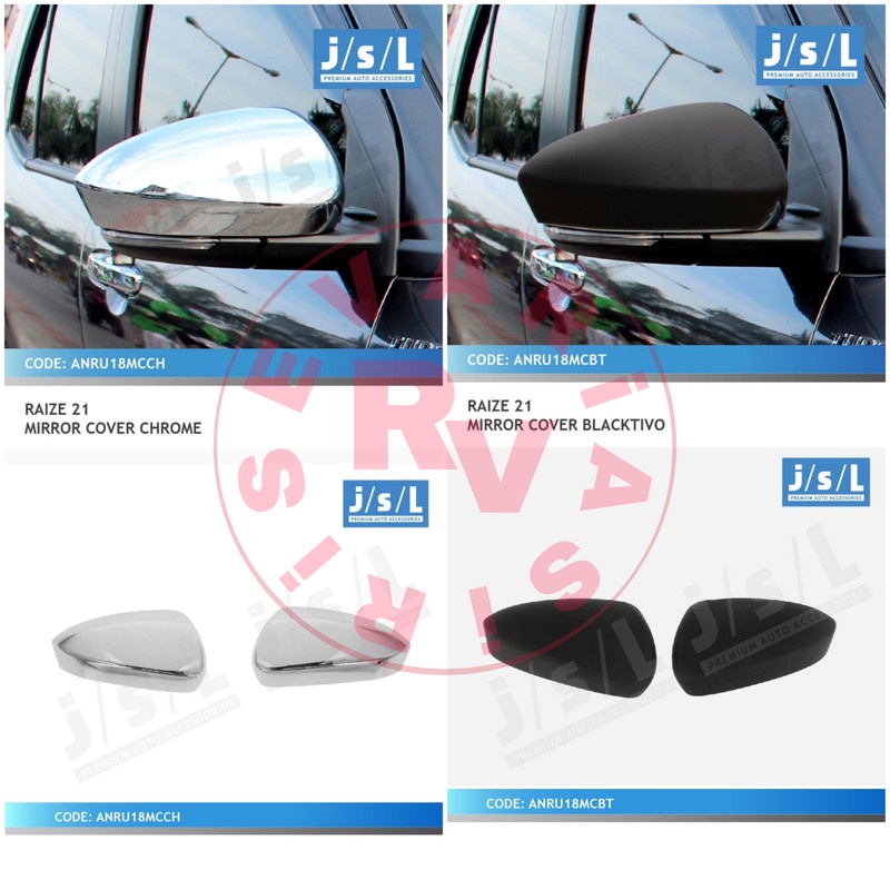 Jual Garnis Cover Spion Toyota Raize Daihatsu Rocky 2021 Chrome Hitam ...