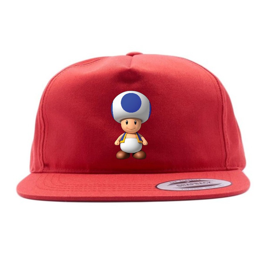 Jual topi snapback cotton toad mario bros jamur mushroom biru | Shopee ...