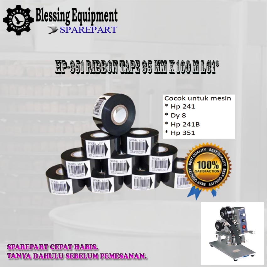 Jual RIBBON TAPE 35 X 100 LC1* HITAM TINTA CODING PITA CETAK EXPIRED ...