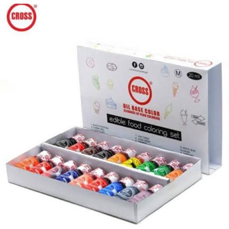 Jual Pewarna Makanan Cross Oil Based Food Coloring 20ml | Shopee Indonesia