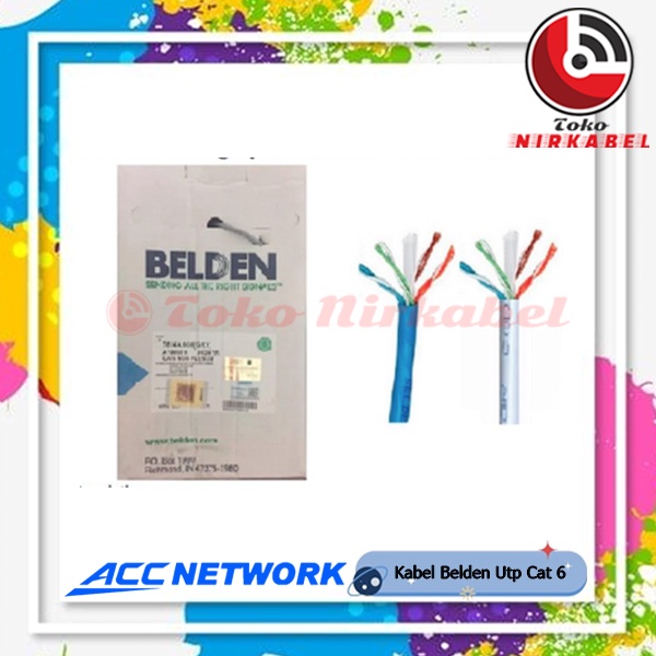 Jual Cable UTP Cat.6 BELDEN 7814A Original Roll/Box/305M - Grey ...