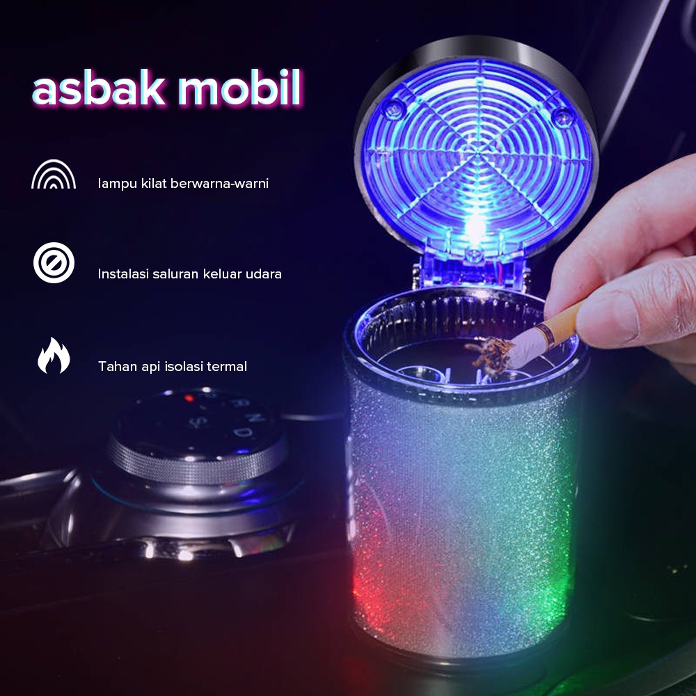 Jual Asbak Rokok Mobil tempat putung rokok mobil dengan lampu LED ...