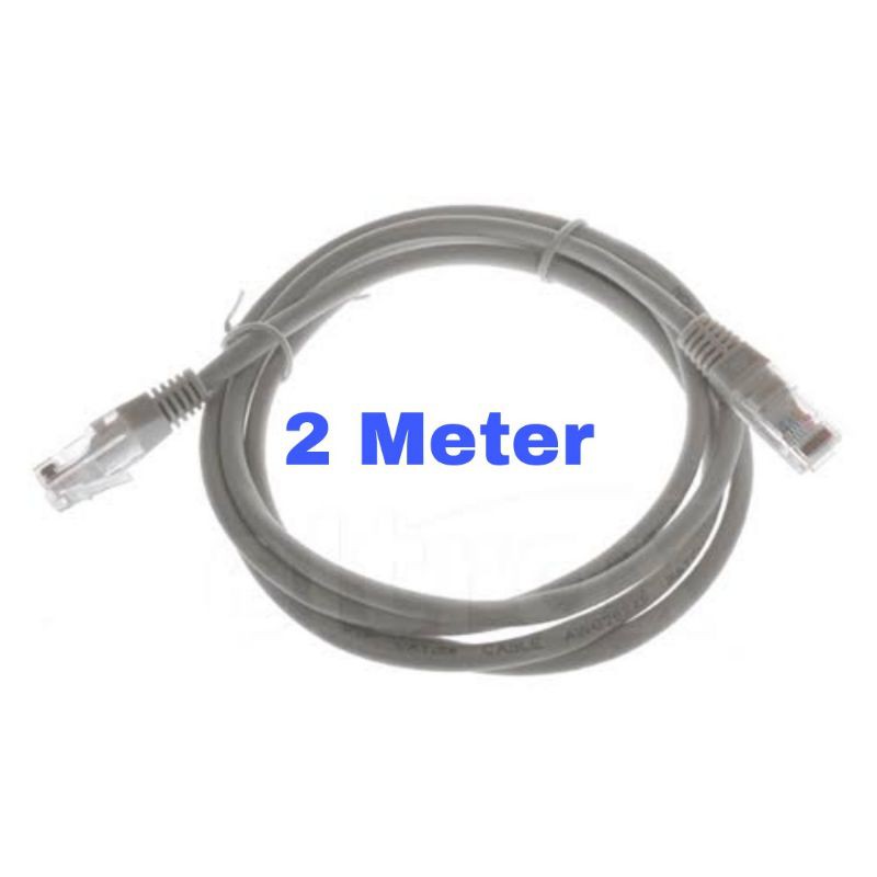 Jual kabel LAN 2 Meter RJ45 kabel putih komputer internet UTP | Shopee ...