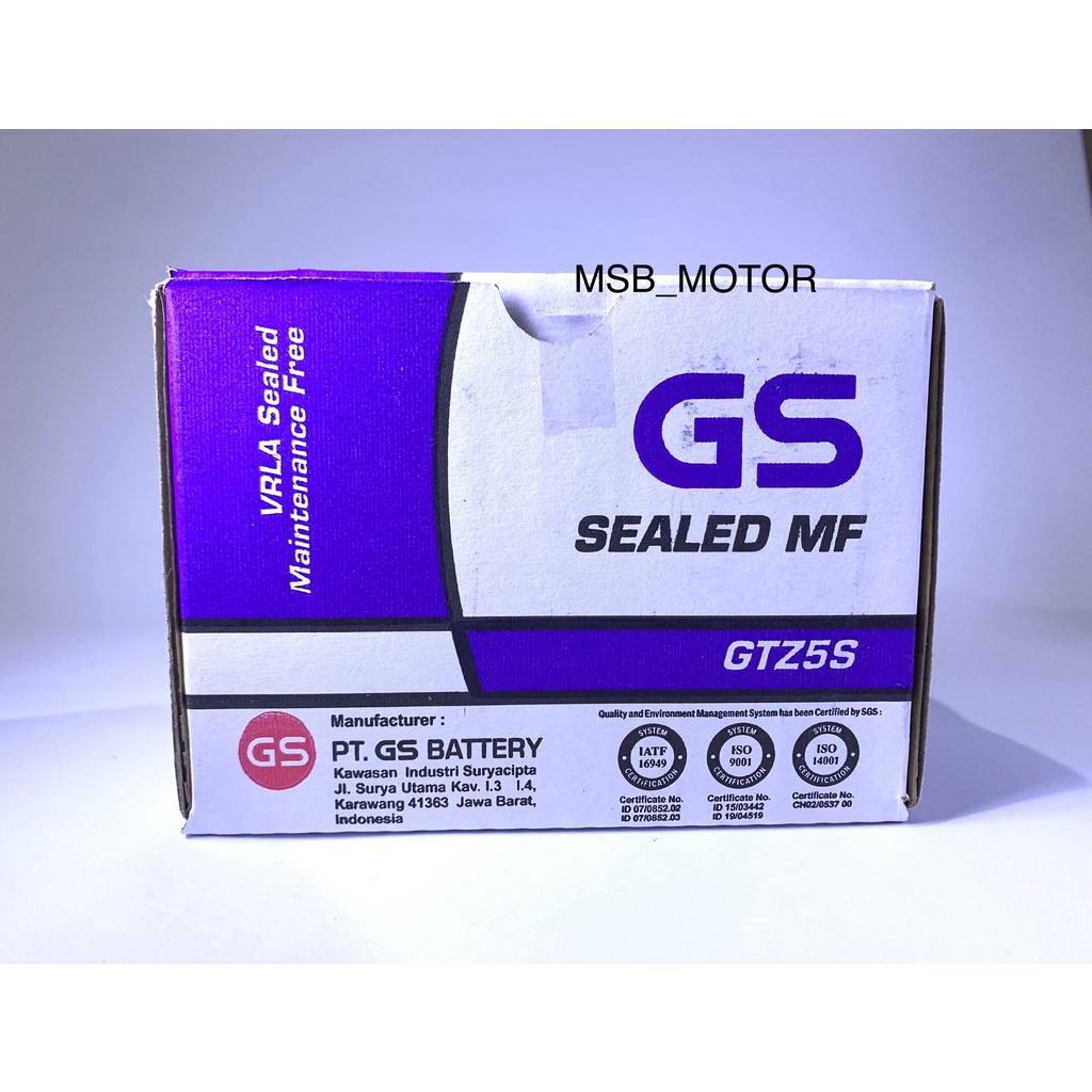 Jual Accu / Aki GS ASTRA GTZ5S ORIGINAL Vario Beat Revo Abs Blade ...