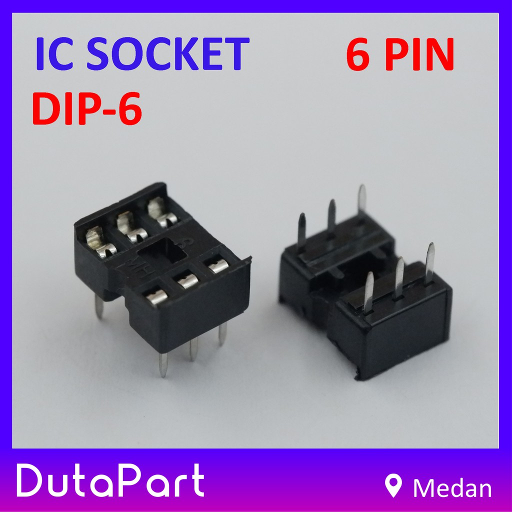 Jual Socket IC 6 PIN 6PIN Adapter Soket DIP-6 DIP6 6P DIP 6 P | Shopee ...
