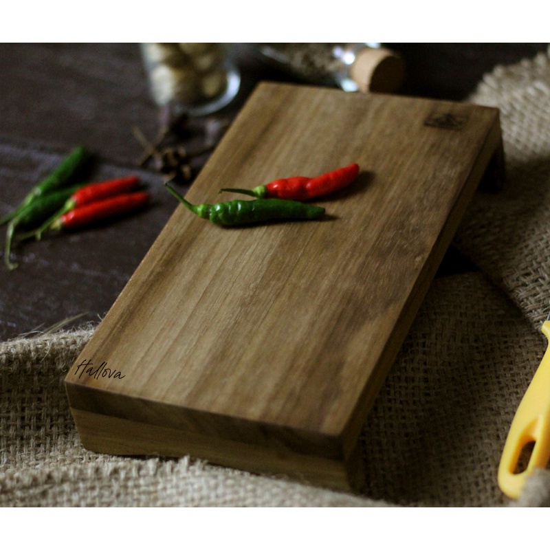 Jual Bee Talenan Kayu Jati Utuh Serving Board Original Hallova | Shopee ...