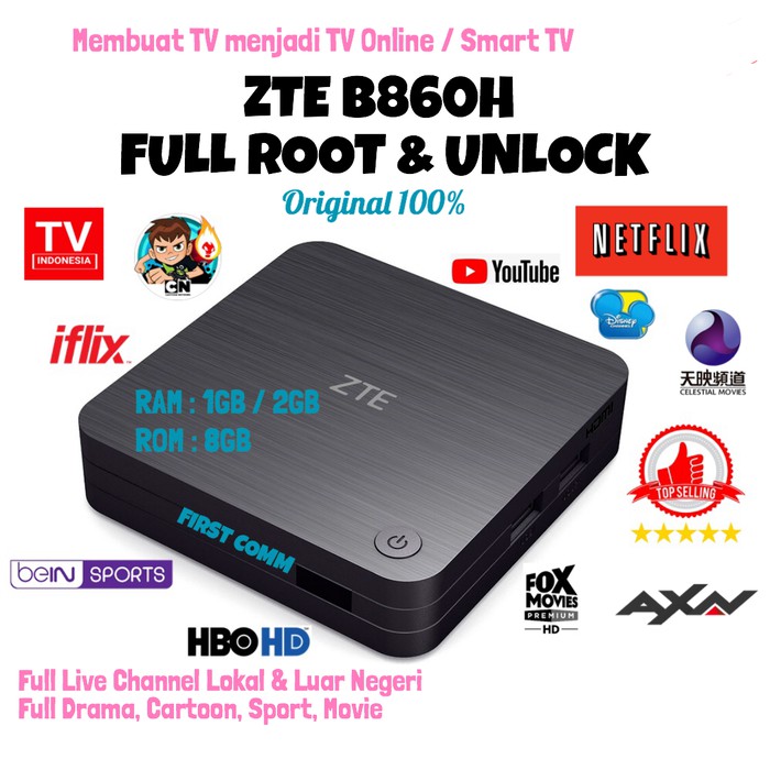 Jual Android TV BOX ZTE B860H FULL ROOT UNLOCK 4K Ultra HD | Shopee Indonesia