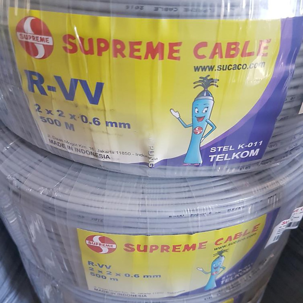Jual Kabel Telepon Supreme 2 Pair 4x0.6 4C per 1 meter | Shopee Indonesia