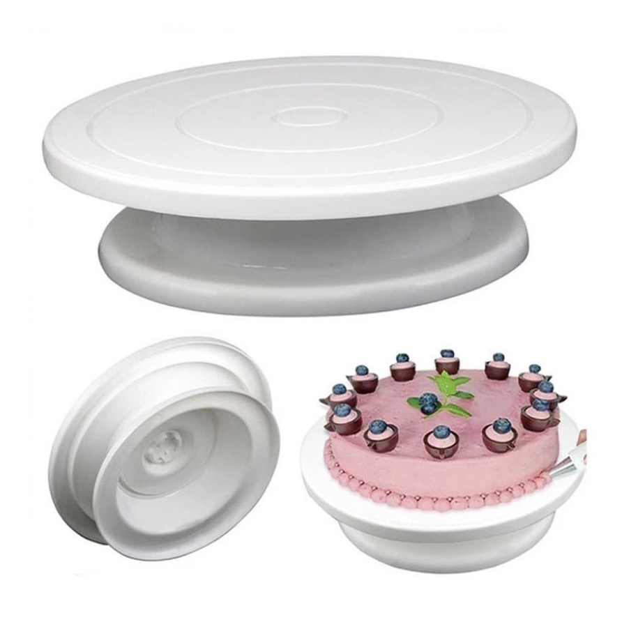 Jual Meja Alat Putar Tempat Alas Revolving Cake Stand Kue Tart Roti ...
