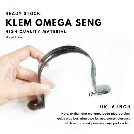 Jual Klem pipa / Klem Omega 6 inch ( 150 mm) - SENG | Shopee Indonesia