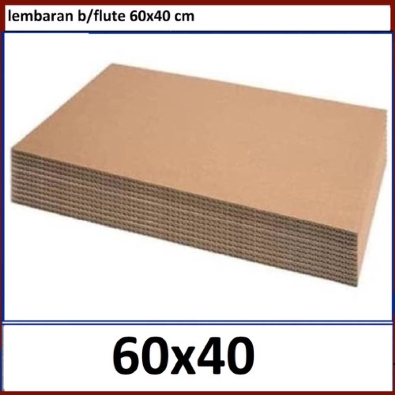 Jual 60x40 cm karton single wall lembaran kardus dus kemasan kraft ...