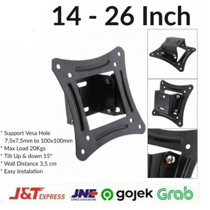 Jual Bracket Monitor Braket TV 26 24 21 19 17 14 Inch | Shopee Indonesia