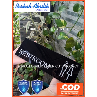 Jual restroom signage acrylic waterproof tahan air hujan panas bisa di ...