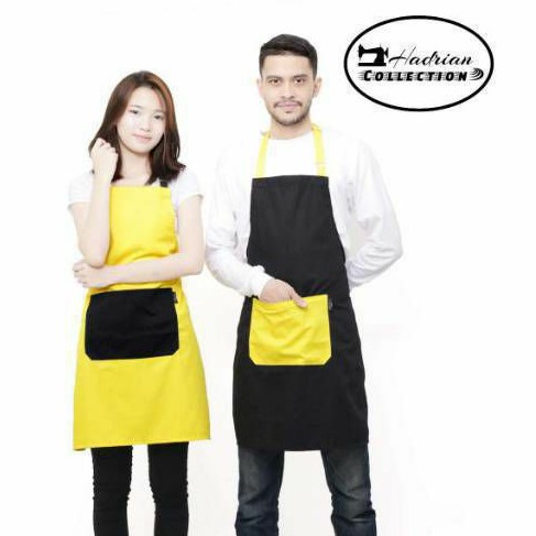 Jual Celemek apron combination warna Celemek pria wanita Celemek masak ...