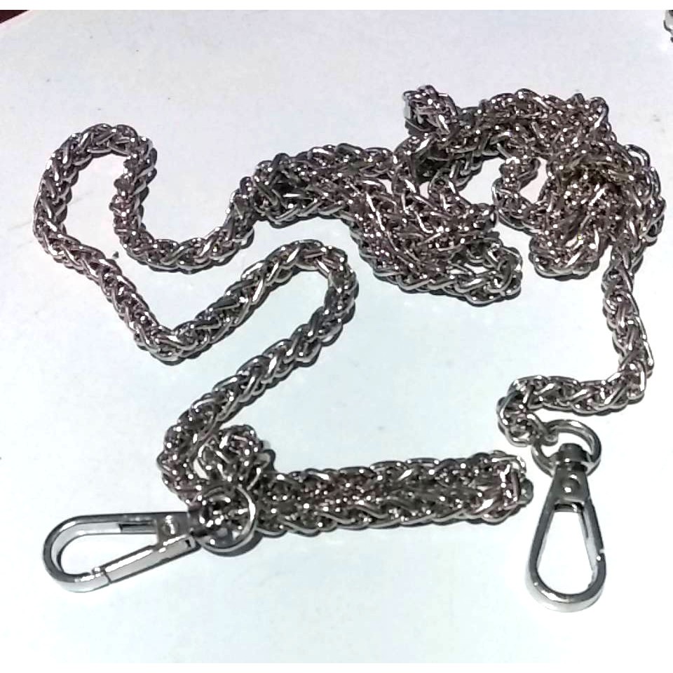 Jual Rantai Besi double diameter 6 mm dan pengait warna silver - 120 cm ...