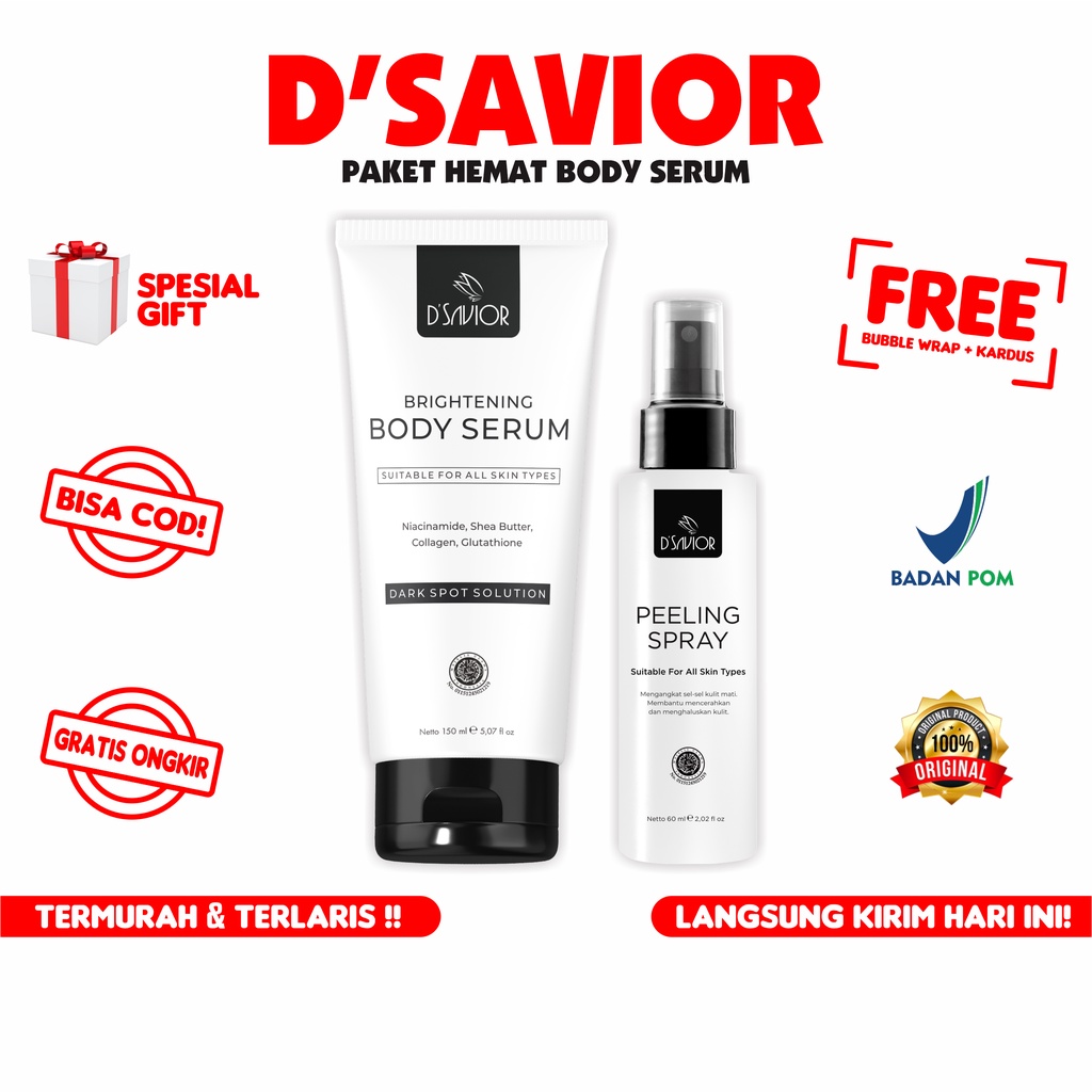 Jual DSavior Body Whitening [Jaminan Original] Lotion Pencerah Badan ...