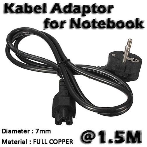 Jual Cable / Kabel Power Lubang 3 / Kabel adaptor Laptop / Kabel adaptor Notebook | Shopee Indonesia
