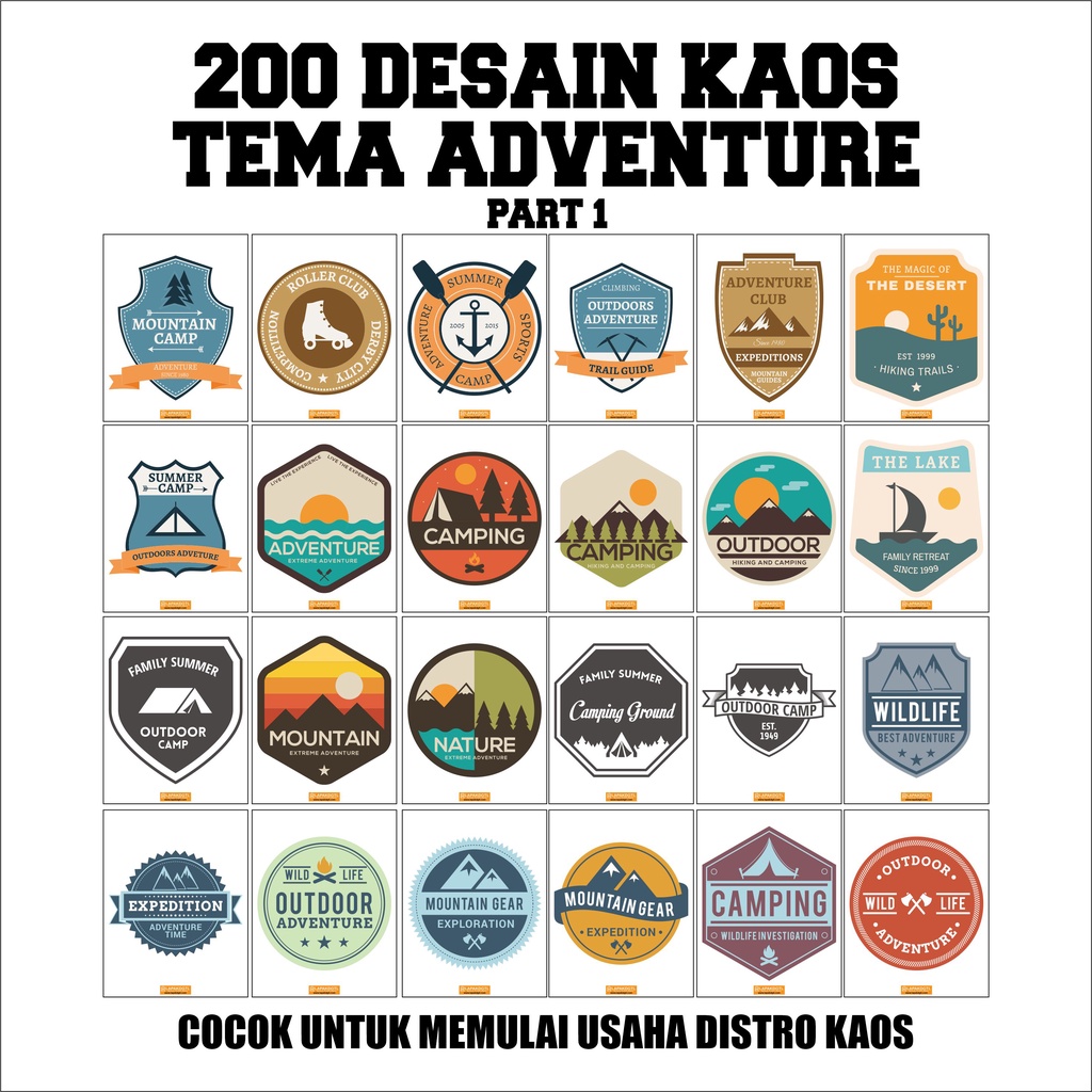 Jual DESAIN KAOS TEMA ADVENTURE part1 (FILE COREL DRAW) | Shopee Indonesia