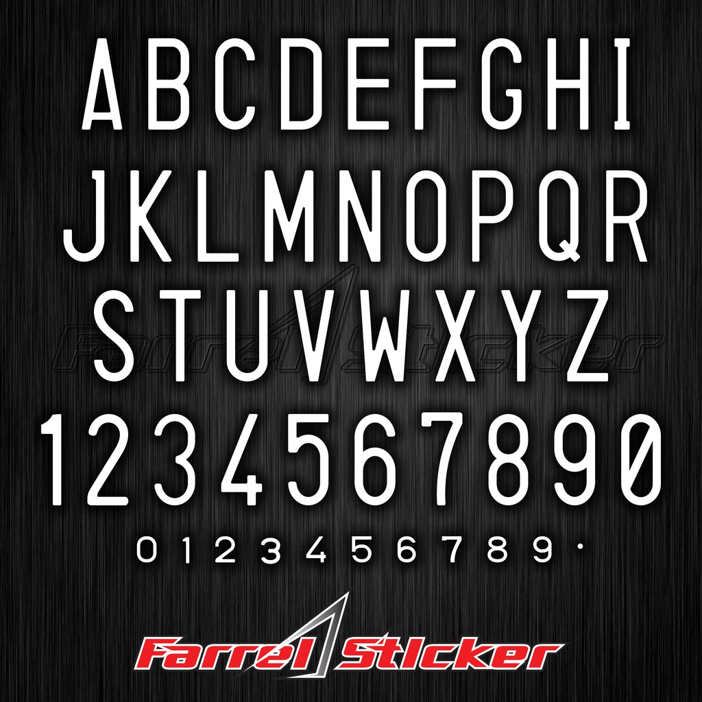 Jual Stiker angka sticker plat nomor mobil | Shopee Indonesia