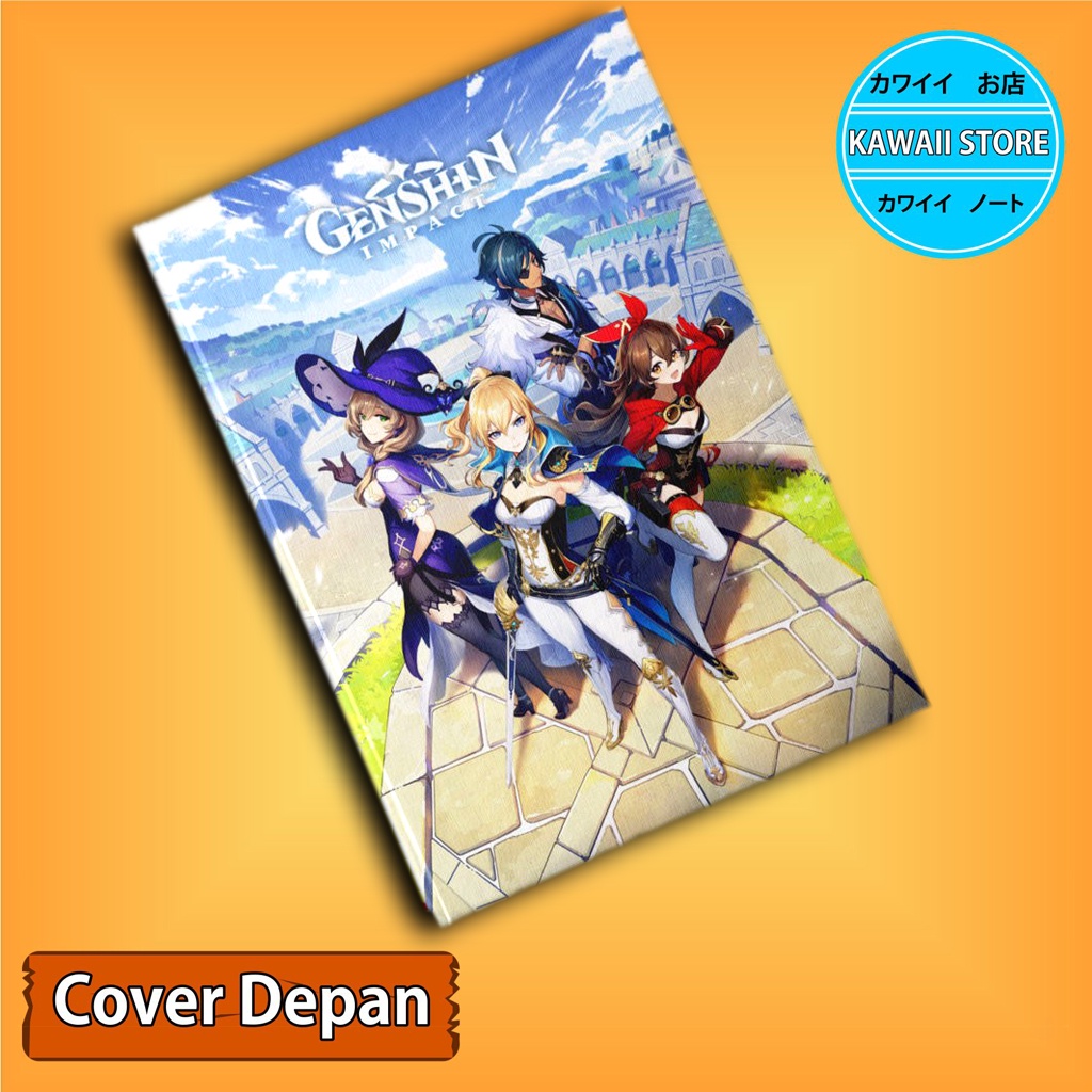 Jual Notebook / Pocket book Hard Cover Anime Game Genshin Impact CHAR ...