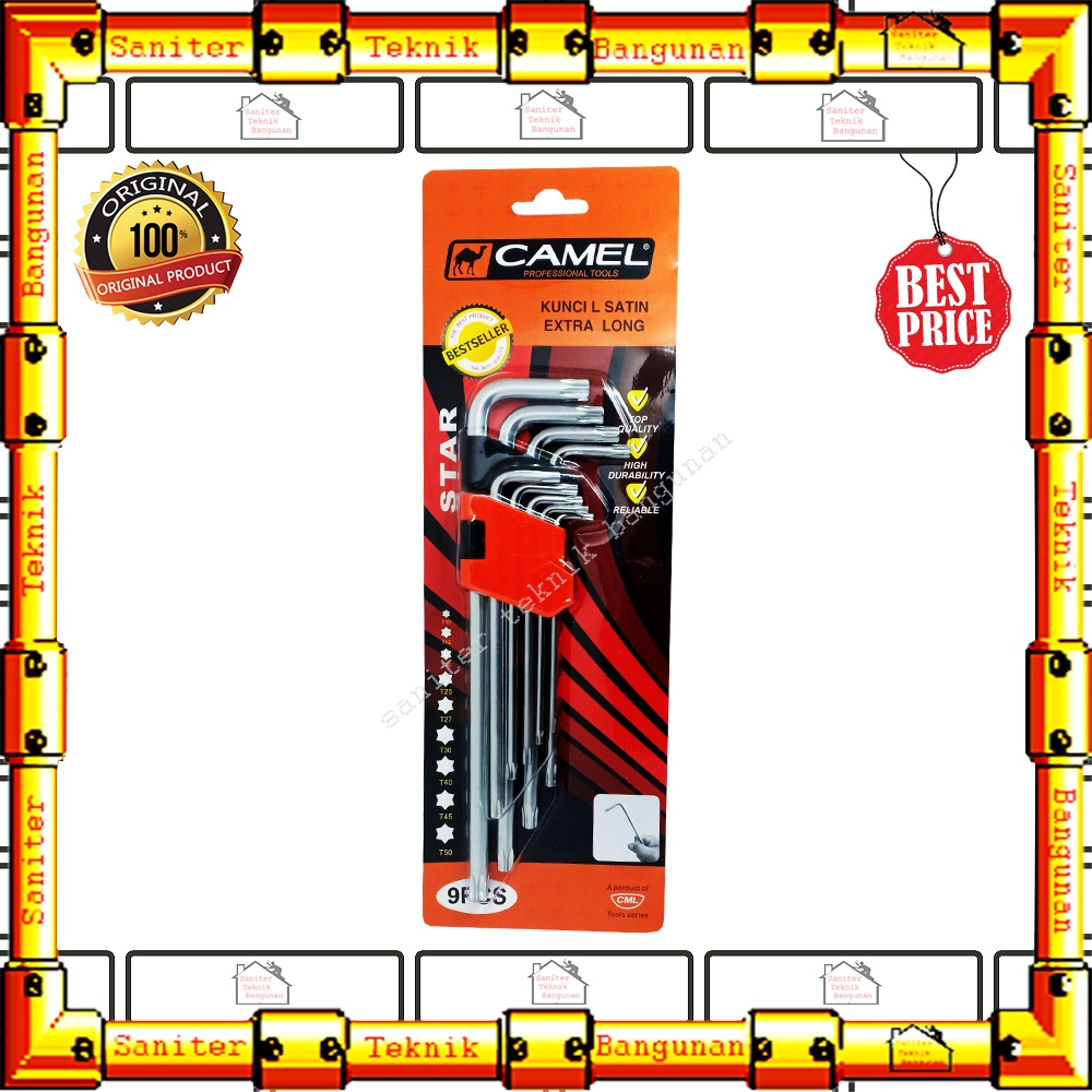 Jual Kunci L Bintang Ballpoint 9 Pcs Extra Long Camel | Shopee Indonesia