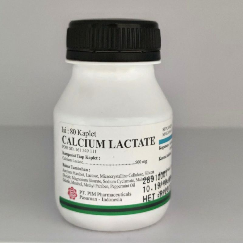 Jual CALCIUM LACTATE KALK PIM 500 mg KALSIUM UNTUK HEWAN KUCING ANJING ...