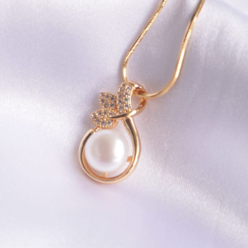 Jual kalung rhodium mutiara asli lombok kalung mutiara tawar super ...