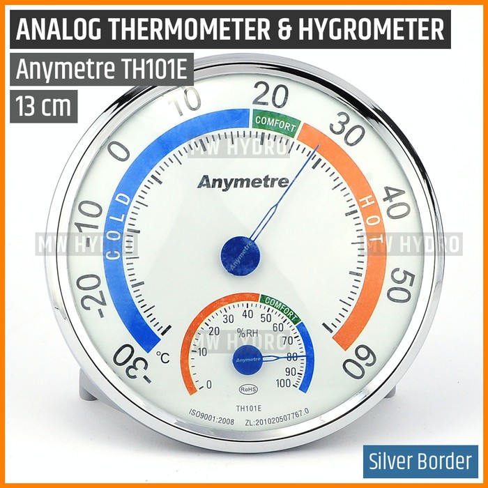 Jual Anymetre TH101E Original, Analog Thermometer Hygrometer, 13 cm ...