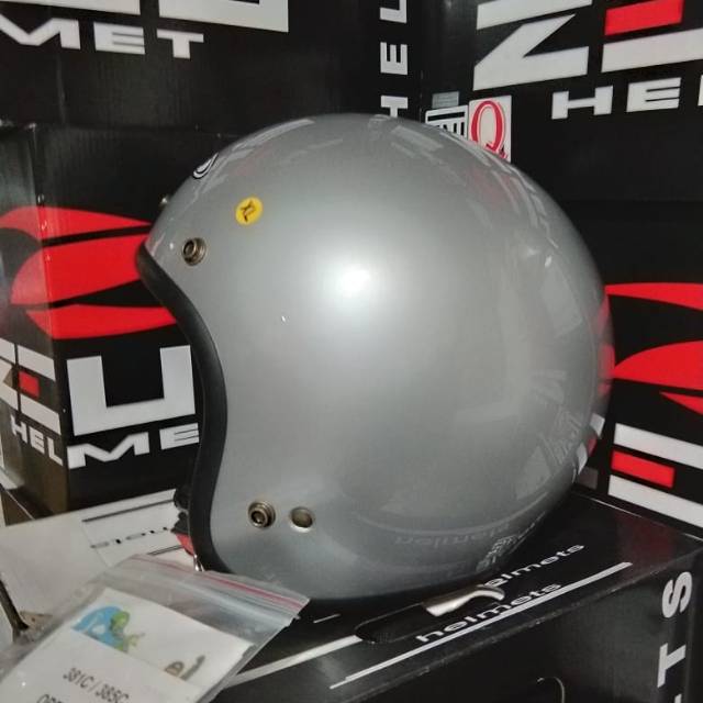 Jual HELM BOGO ZEUS 385C SILVER | Shopee Indonesia