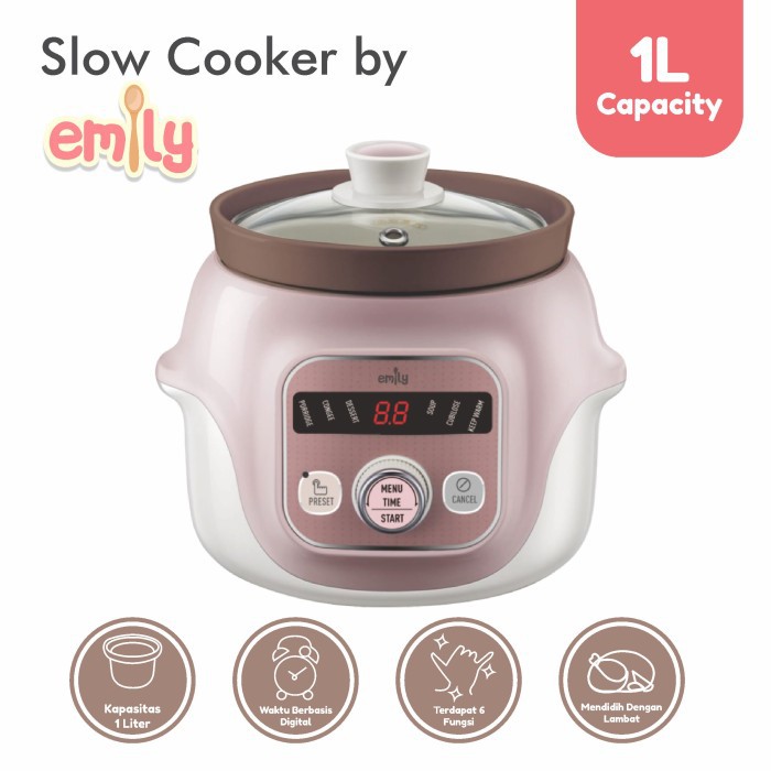 Jual (KHUSUS GOSEND) Emily - Slow Cooker 1Litre | Shopee Indonesia