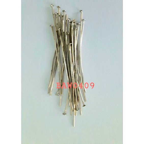 Jual head pin panjang 5 cm warna silver isi 24 pcs | Shopee Indonesia