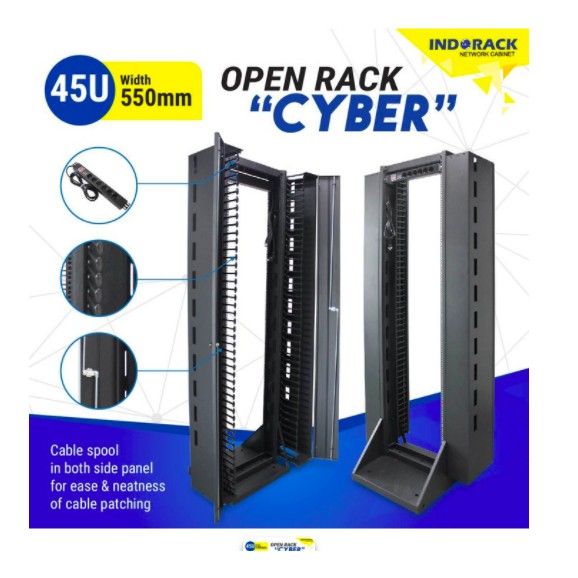 Jual OPEN RACK CYBER 42U INDORACK ORC42 | Shopee Indonesia