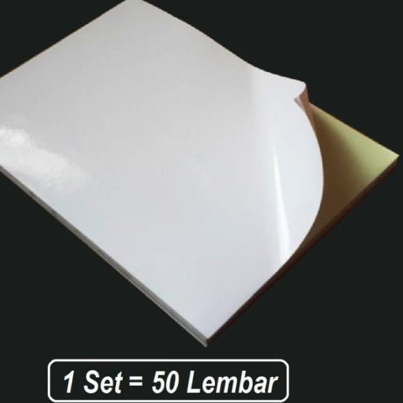 Jual Kertas Sticker Glossy Chromo Paper Injek Printer A4 - 50 Lembar ...