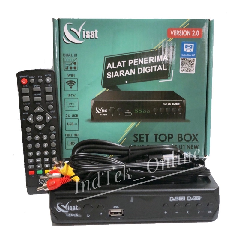 Jual Receiver TV Set Top Box STB Visat U1 New DVB T2 Digital DVBT2 Antena UHF | Shopee Indonesia