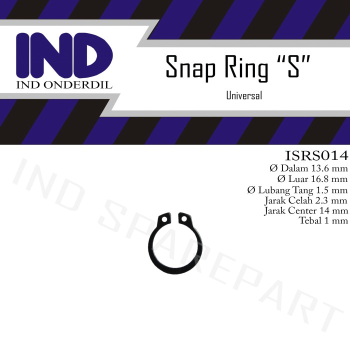 Jual IND Onderdil Snap Ring-Eksternal-External Retaining Circlip-Cir-Clip S-14 S 14 S14 | Shopee ...