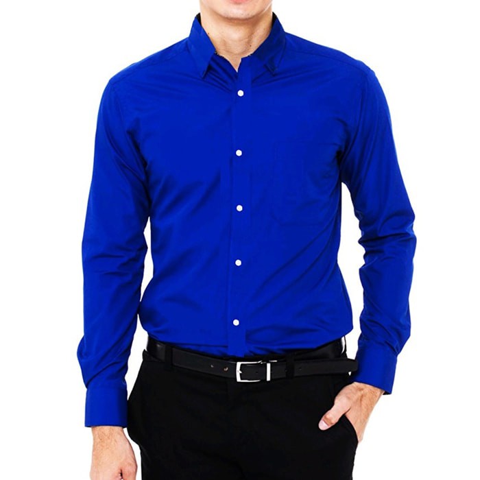 Jual NEW MT KEMEJA ALISAN BATIK CORAK KEMBANG BULAT BIRU LENGAN PANJANG ...