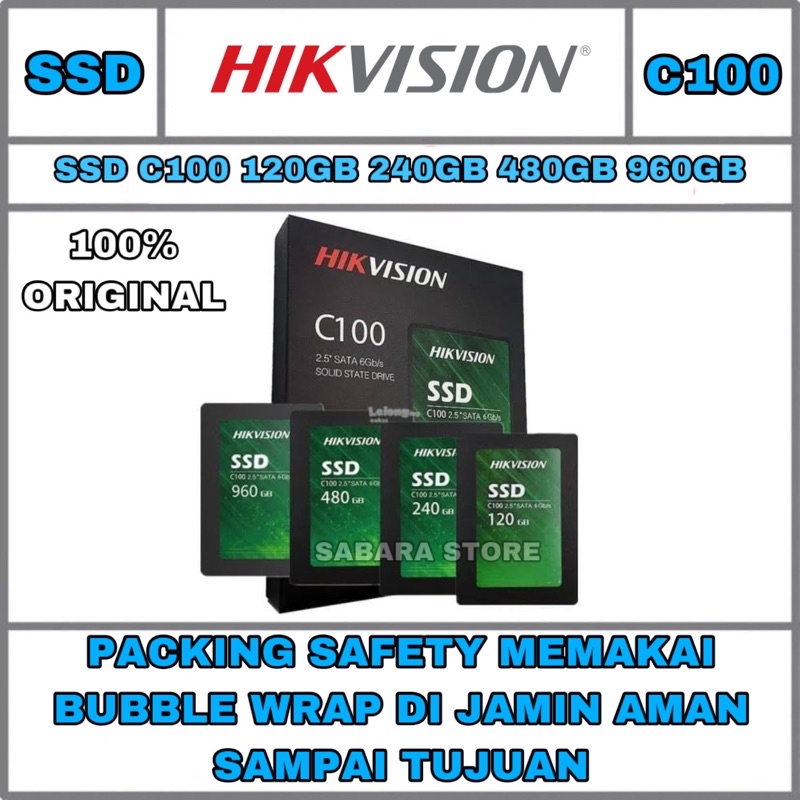 Jual SSD Hikvision C100 120GB 240GB 480GB 960GB Solid State Drive Sata ...