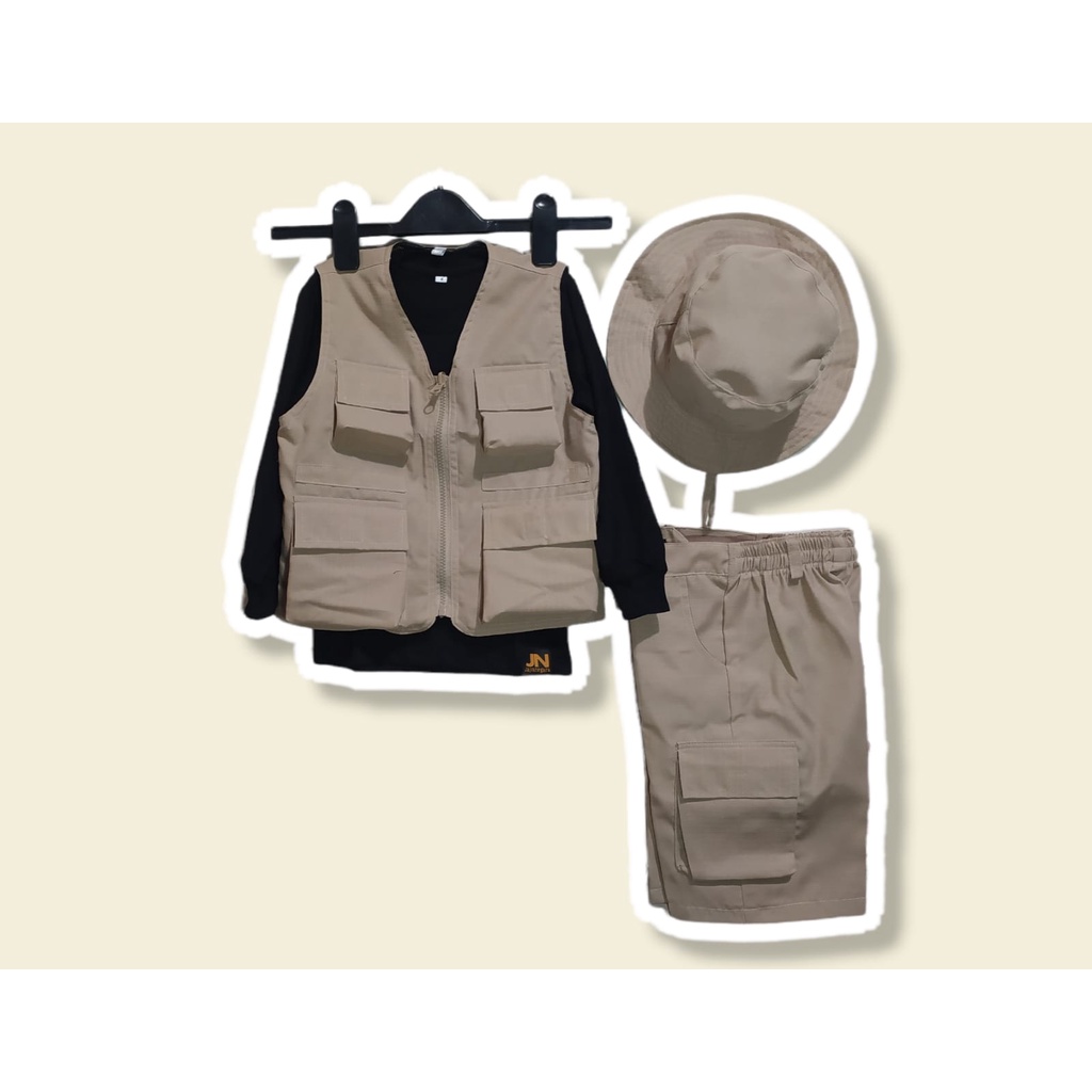 Jual Rompi anak Petualang paket special Rompi kaos celana dan topi ...