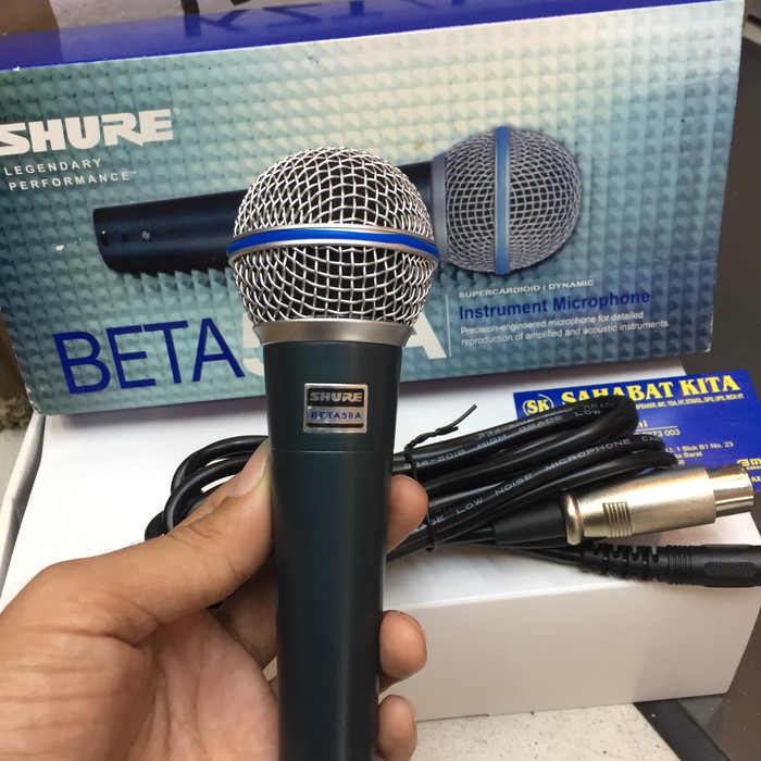 Jual Shure Microphone / Mic/Mik Beta 58a+ SK On Off Microphone Vocal Kabel TERLARIS DI ODER YA ...