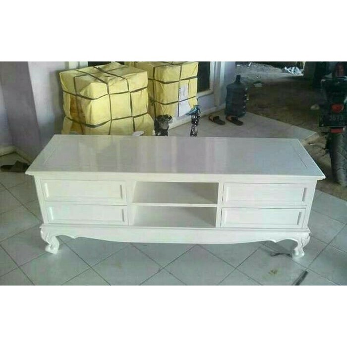 Jual Bufet Tv Minimalis Cat White Duko | Shopee Indonesia