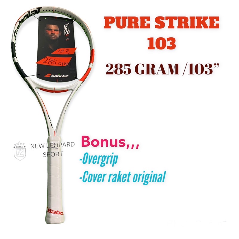 Jual Raket tenis babolat pure strike 103 3rd gen 285 gram | Shopee ...