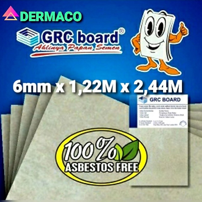Jual GRC BOARD 6mm / GRC SEMEN BOARD / PAPAN SEMEN GRC 6mm / 1,22 x 2 ...
