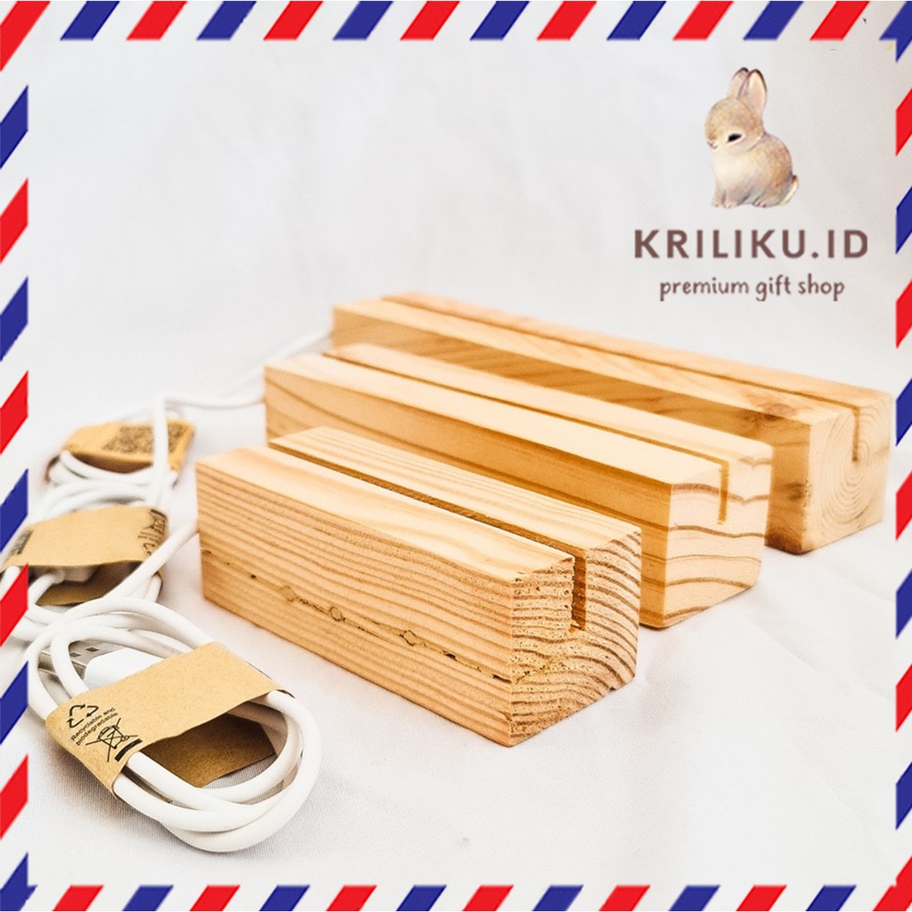 Jual Stand Kayu LED / Wooden Stand LED / Tatakan Lampu / Lampu Kayu ...